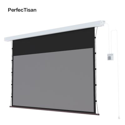 China Indoor Electronic Movie Screen 120 Inch Electric Projector Screen With Remote Control for sale
