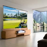 China Intelligent Motorised Laser TV Cabinet Customized UST Cabinet with Projector Screen for sale