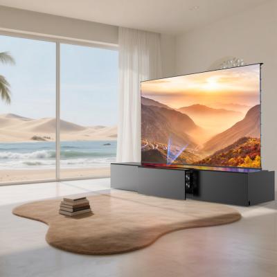 China 100 Inch - 130 Inch Projection Screen Motorized TV Cabinet Smart Ultra Short Throw Projector Laser TV Cabinet for sale