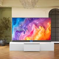 China White Ultra Short Throw Cabinet 120 Inch Laser TV Cabinet For Projector Motorized TV Cabinet for sale