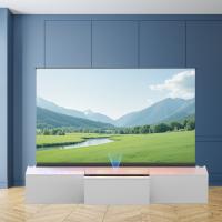 China UST Projector Laser TV Cabinet White Smart TV Cabinet Luxury Motorized TV Cabinet for sale
