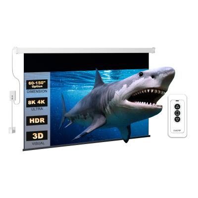 China ALR Large Size Projector Screen 150 Inch Electric Motorized Projector Screen 4K for sale