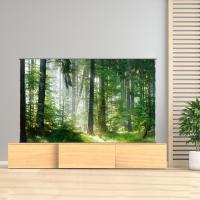 China Motorized TV Cabinet 100 Inch Laser TV Cabinet Brown For Ultra Short Throw Projector for sale