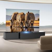 China Motorized Laser TV Cabinet Modern Ultra Short Throw Projector Living Room Storage TV Cabinet for sale