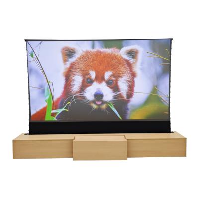 China Telescopic Laser TV Cabinet with Motorized Function and Solid Oak Finish Compatible Most UST Projector for sale