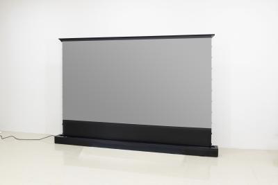 China Floor Rising Screen 90-130inch motorized projection screen compatible with ultra short throw laser projectors for corporate meeting rooms for sale