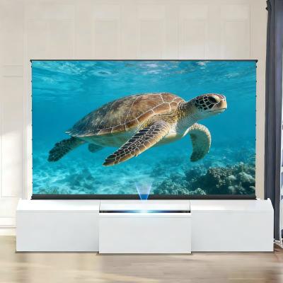 China Motorized Laser TV Cabinet with UST Projector Platform and Formaldehyde-Free MDF Board for Easy Assembly for sale