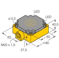 China Turck NI50-CP80-VP4X2 - IP67 50mm Non-Contact - Industrial Heavy-Duty Stainless - Inductive Sensor for sale