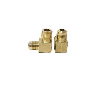 China Lead Free Brass 90 Degree Elbow Male 1/4'' Flare Pipe Fittings for sale