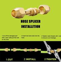 China 1/4 Inch Air Compressor Hose Fittings HPT Air Reusable Hose Splice Kit for sale