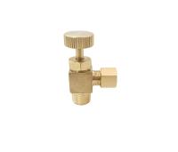 China 1/4NPT Lead Free Brass Needle Valve With Brass Handwheel for sale