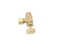 China 1/4NPT Lead Free Brass Needle Valve With Brass Handwheel for sale