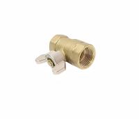 China 1/2 Npt Thread Brass Ball Vlave With Nickle Plated Handle for sale