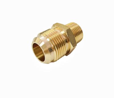 China Half Union 3/4 Flare X 1/2 NPT Brass Tube Fitting Hex Nipple for sale