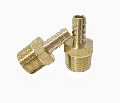 China Solid Brass Pipe Air Hose End Fittings 1/4