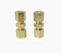 China Round Head CNC Compression Pipe Fittings 3/8'' X 3/8'' for sale