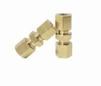 China Round Head CNC Compression Pipe Fittings 3/8'' X 3/8'' for sale
