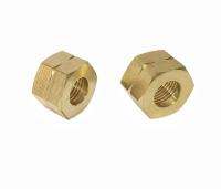 China Solid Brass Hex Nut Hexagon Full Locking For Bolts 1/2'' for sale