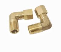 China CNC Brass 90 Degree Elbow With Compression Fittings 1/2x1/2 NPT for sale