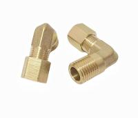 China CNC Brass 90 Degree Elbow With Compression Fittings 1/2x1/2 NPT for sale