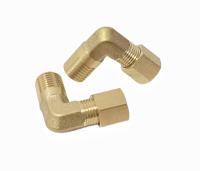 China CNC Brass 90 Degree Elbow With Compression Fittings 1/2x1/2 NPT for sale
