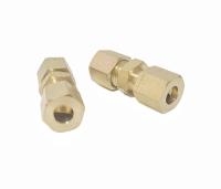 China CNC Compression Union Brass Pipe Fittings 3/8'' X 3/8'' for sale
