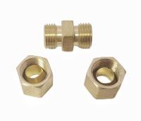 China CNC Compression Union Brass Pipe Fittings 3/8'' X 3/8'' for sale