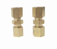 China CNC Compression Union Brass Pipe Fittings 3/8'' X 3/8'' for sale