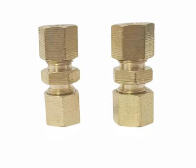 China 3/8'' X 3/8'' Brass NPT Compression Union Pipe Fittings Provide OEM Services for sale