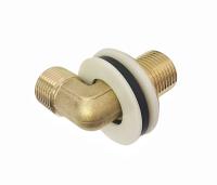 China 1/2'' Lead Free Brass 90 Degree Elbow With Wide Flange Brass Tap Back Nuts for sale