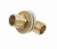 China 1/2'' Lead Free Brass 90 Degree Elbow With Wide Flange Brass Tap Back Nuts for sale