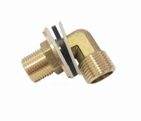 China 1/2'' Lead Free Brass 90 Degree Elbow With Wide Flange Brass Tap Back Nuts for sale