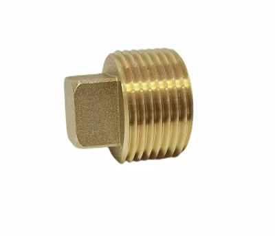 China 1/2inch  NPT Solid Brass Pipe Plugs Fitting Square Head Rustproof for sale