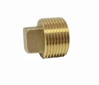 China Square Head 1/2Inch NPT Brass Male Plug Fittings For Boat OEM Services for sale