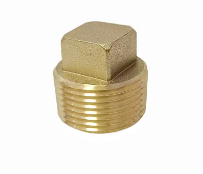 China Square Head 1/2Inch NPT Brass Male Plug Fittings For Boat OEM Services for sale