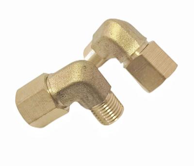 China Brass Compression Tube Pipe Fitting 90 Degree Elbow Adapter OD X 1/4