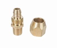 China Corrosion Proof Brass Hose End Connector For 1/4 Inch ID Polyurethane Air Hose for sale