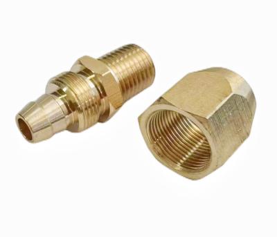 China Corrosion Proof Brass Hose End Connector For 1/4 Inch ID Polyurethane Air Hose for sale