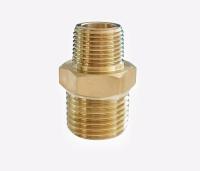 China 1/2 Male NPT *3/8Male Npt Equal Brass Pipe Fitting Brass Hex Nipples for sale