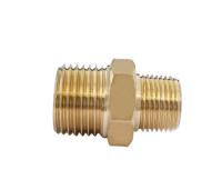 China 1/2 Male NPT *3/8Male Npt Equal Brass Pipe Fitting Brass Hex Nipples for sale