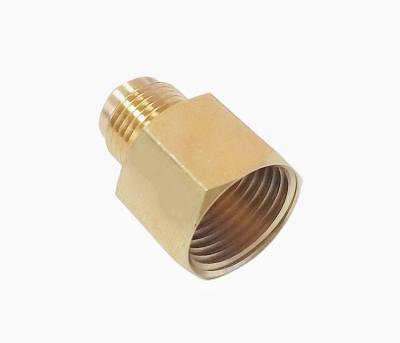 China CNC Brass Pipe Fitting NPT 1/2 Inch Male Adapter And 1/2 Male Flare for sale