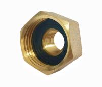 China 3/4Inch GHT Thread Lead Free Brass Fittings With Black Gasket for sale