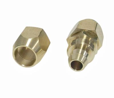 China Antirust Solid Brass Pipe Fitting 3/8inch Barb For 3/8-Inch ID Polyurethane Air Hose for sale