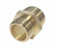 China Male 3/8 NPT X 1/2NPT Thread Brass Pipe Fitting Hex Pipe Nipple JIS ANSI Standard for sale
