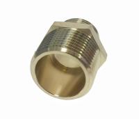 China Male 3/8 NPT X 1/2NPT Thread Brass Pipe Fitting Hex Pipe Nipple JIS ANSI Standard for sale