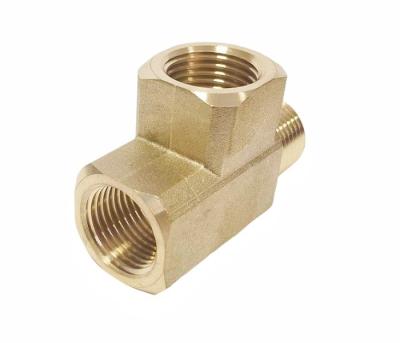 China OEM Brass Threaded Pipe Fittings Brass 90 Degree Elbow 1/4 NPT Male 1/4