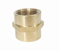 China OEM Brass Air Hose Fittings Male Hex Nipple 1/2 Inch NPT X 1/2 Inch NPT for sale