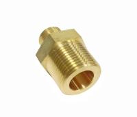 China JIS ANSI Npt Hex Nipple Brass Pipe Fitting 1/2NPT X 1/2NPT Thread for sale