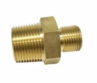 China JIS ANSI Npt Hex Nipple Brass Pipe Fitting 1/2NPT X 1/2NPT Thread for sale