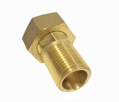 China ANSI Hexagon Lead Free Brass Fittings Water Meter Connector  1.6Mpa for sale
